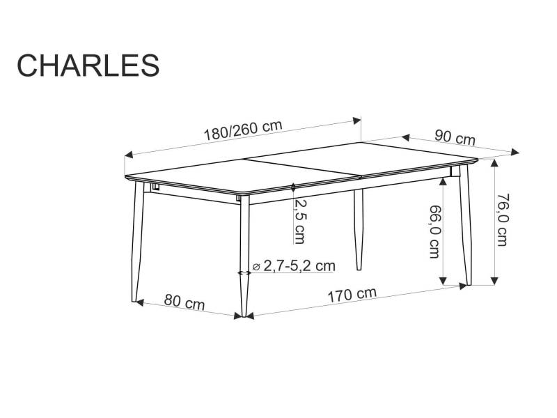 Разтегателна трапезна маса Charles - Топ Цени | Мебели Онлайн ...